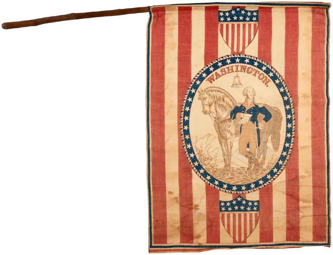GEORGE WASHINGTON 1876 CENTENNIAL FLAG BANNER. - Jul 11, 2019 | Hake's ...