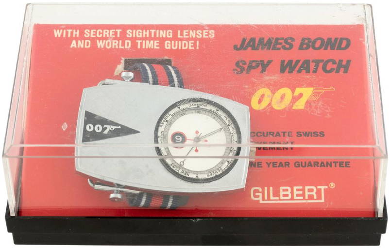 "james Bond Spy Watch 007" Boxed Gilbert Wristwatch.