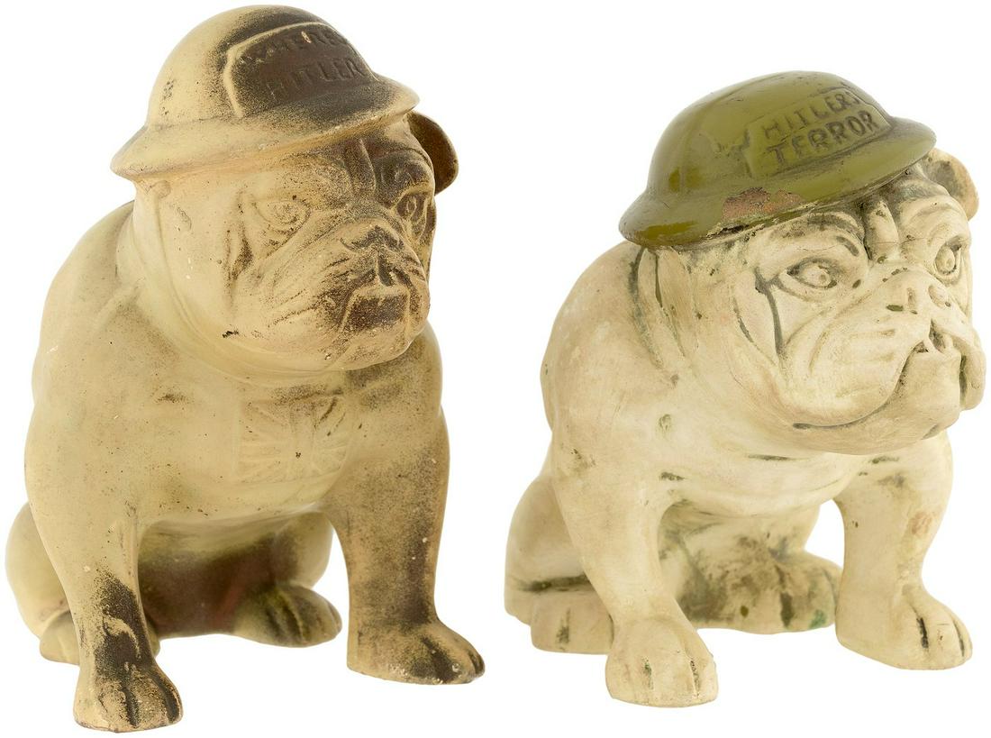 WORLD WAR II ANTI-HITLER BRITISH BULLDOG FIGURAL - Nov 06, 2019 | Hake ...
