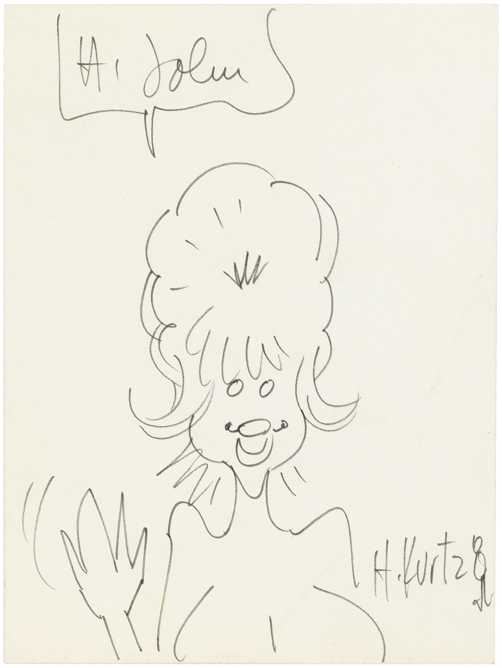 Playboy's Little Annie Fanny Original Art Sketch By