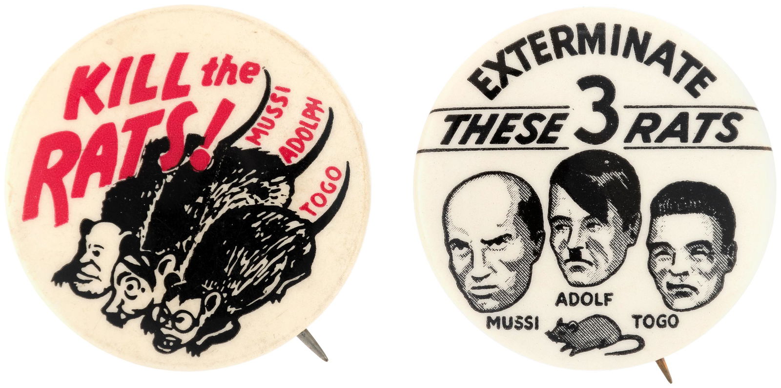 AXIS LEADERS AS RATS BUTTON PAIR BOTH PHOTO EXAMPLES (#0558) on Jun 29 ...