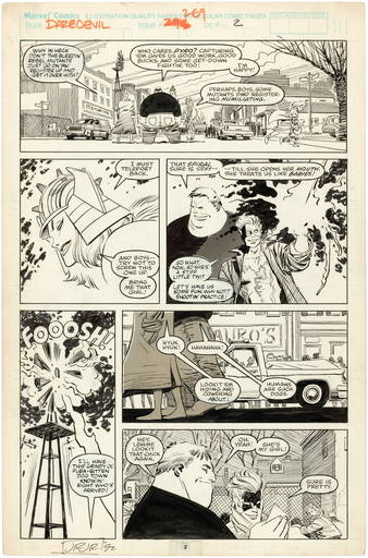 Daredevil #269 Comic Book Page Original Art By John