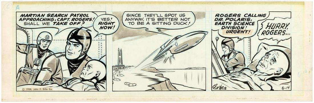 Buck Rogers 1958 Daily Strip Original Art By Rick