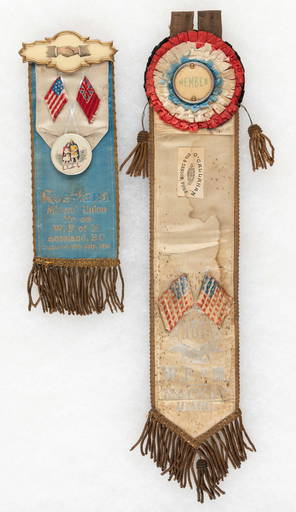 Western Federation Of Miners Pair Of Ribbon Badges And 1911 Union ...