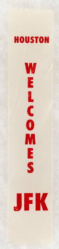 Kennedy "houston Welcomes Jfk" Scarce Texas Ribbon.