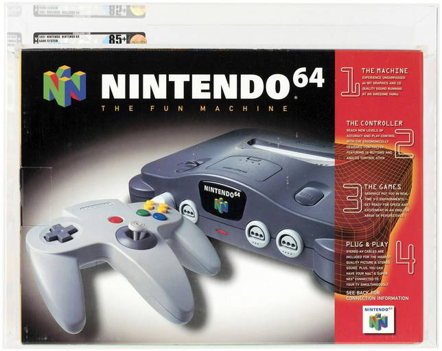 Nintendo N64 (1997) Game Console Vga 85+ Q Nm+ (gold Level).