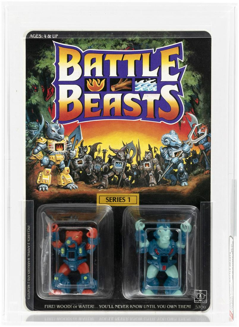 BATTLE BEASTS (1987) - WAR WEASEL & SIR SIRE HORSE SERIES 1 AFA 85 NM+ ...