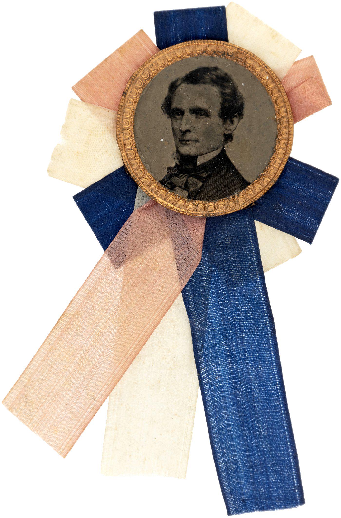 Jefferson Davis C. 1861 Civil War Confederate President Portrait Badge ...