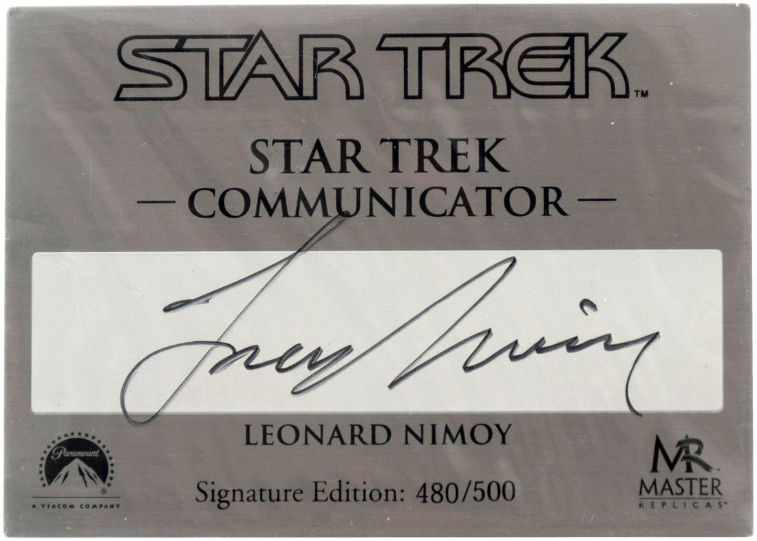 Master Replicas Star Trek Communicator Leonard Nimoy Signature Edition ...