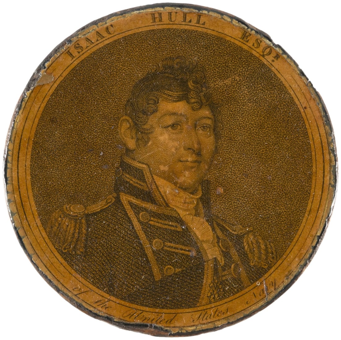 Isaac Hull Us Navy War Of 1812 Snuff Box. Auction