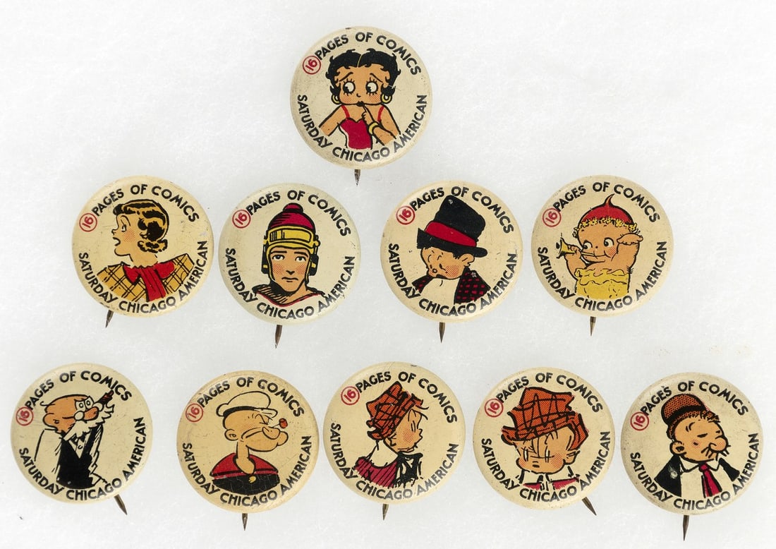 Saturday Chicago American Set Of 10 Newspaper Comic Strip Stars Of The ...