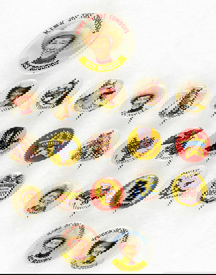 Post's Grape-nuts Complete Set Of 15 Smaller And 3 Larger Roy Rogers ...