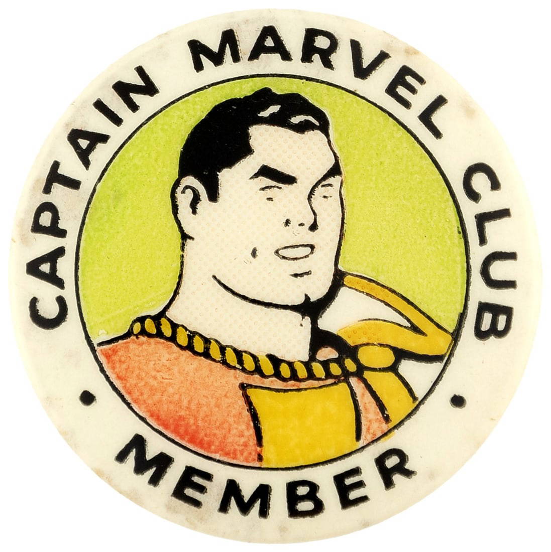 Captain Marvel Club Member Rare English Button. Auction