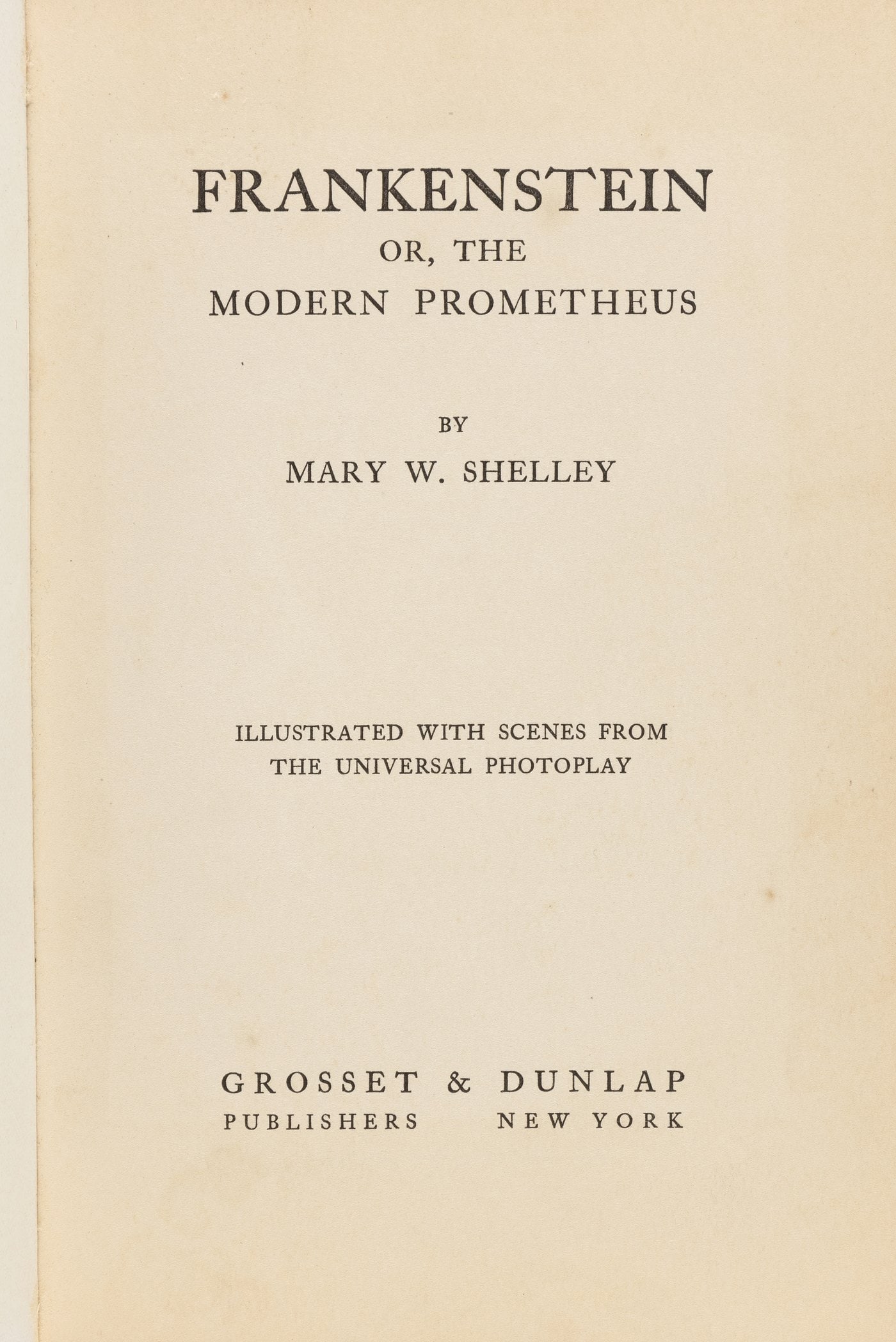 Frankenstein First Photoplay Edition 1931 Book With Dust Jacket. Auction