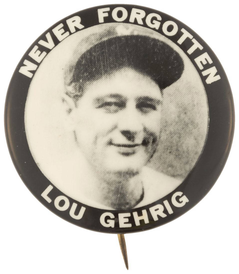 1941 Lou Gehrig (hof) "never Forgotten" Pm10 Memorial Issue Stadium ...