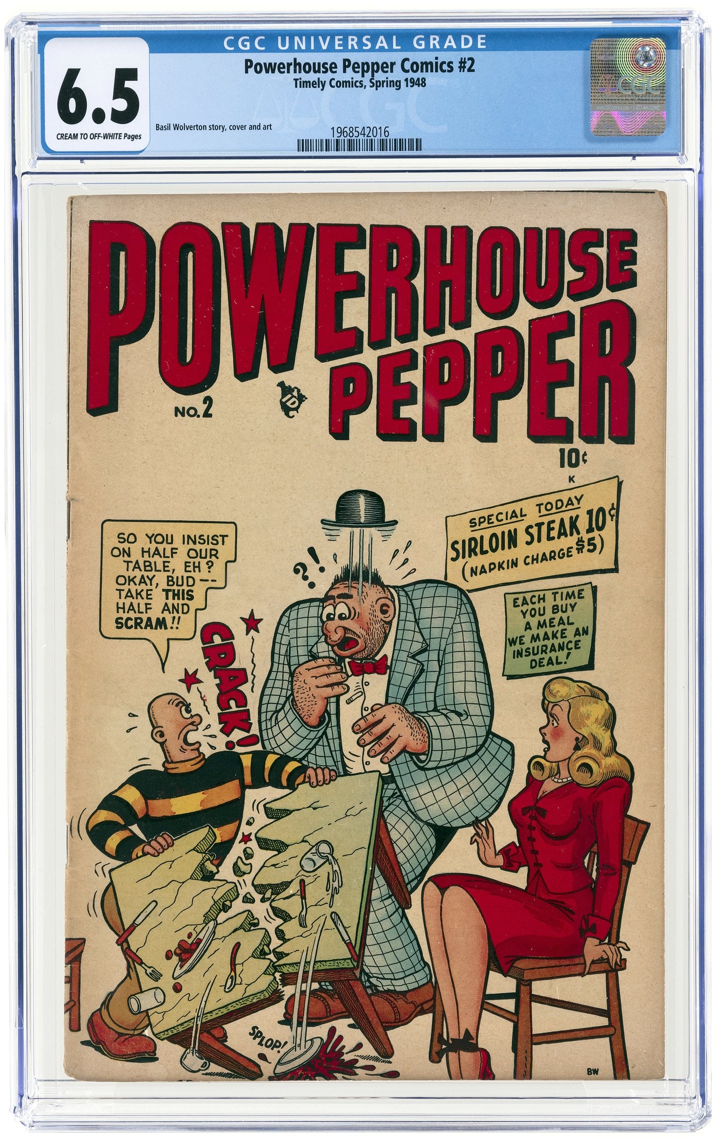 Powerhouse Pepper Comics #2 Spring 1948 Cgc 6.5 Fine+. Auction