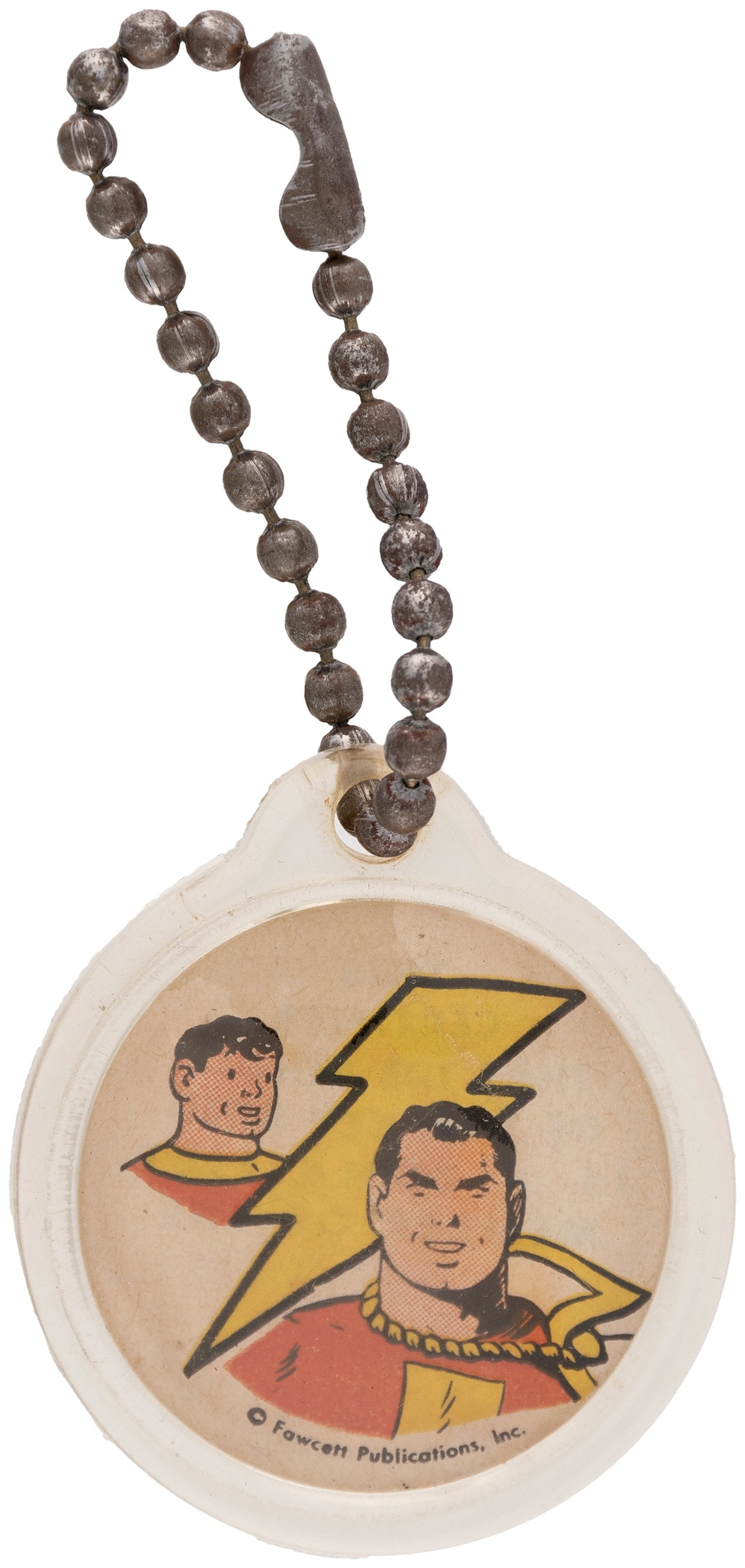 Captain Marvel Club Premium Plastic Key Fob & Publicity Photo. Auction