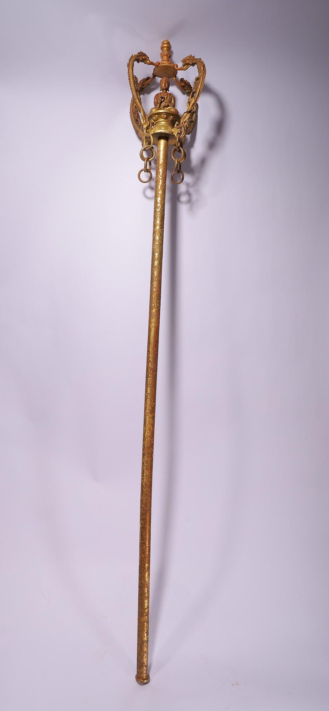 Bronze Buddhist Monk's Staff Auction