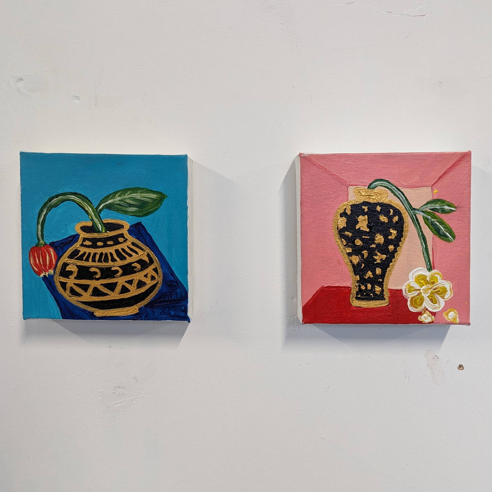 Buy 2 Joseon Vases - Original Artwork Painting In Acrylic On Canvas ...