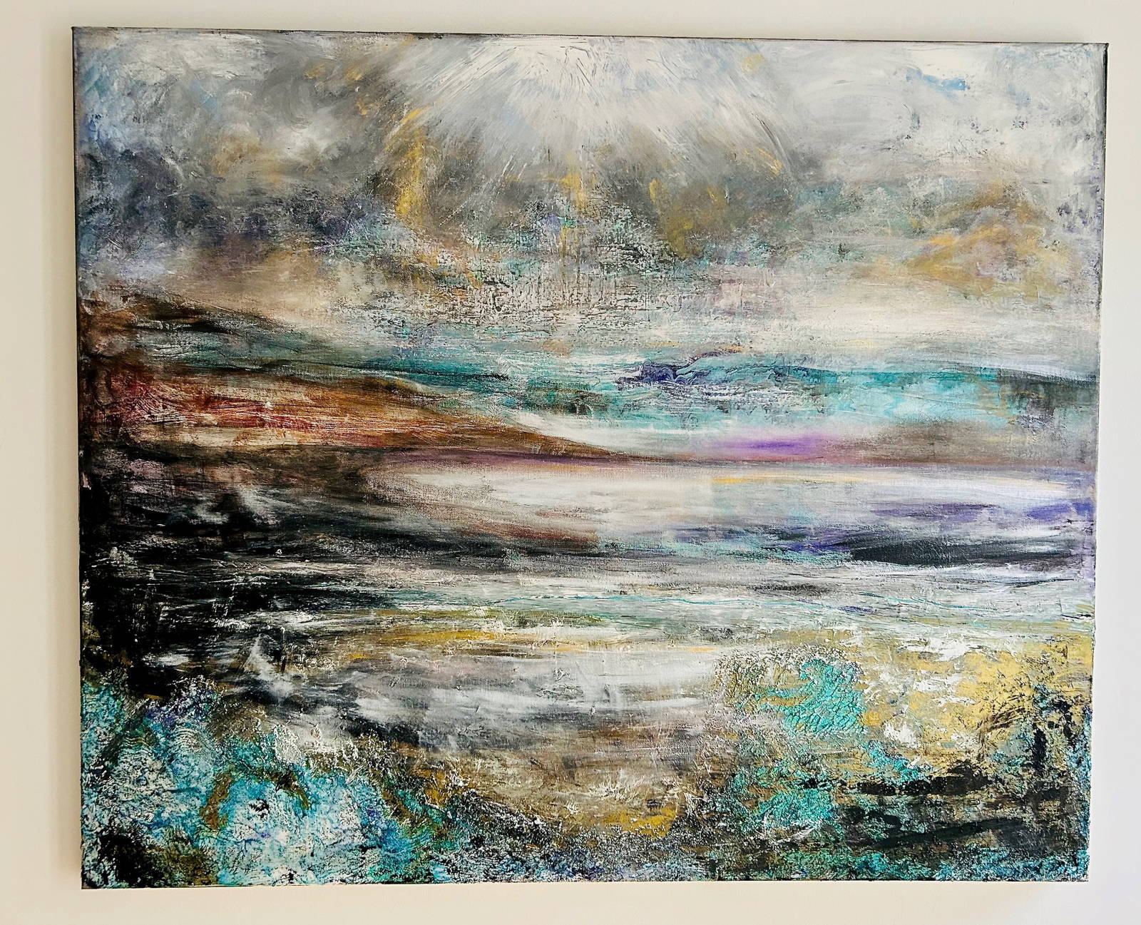 Wild Atlantic By Sharon Platt Oil On Canvas 2023 Artwork Signed Auction