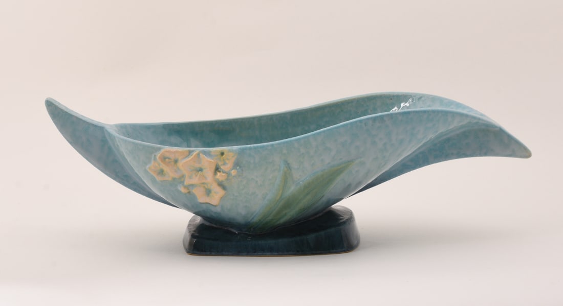 Roseville Pottery Blue Wincraft Bowl Auction