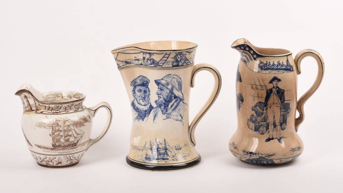 Three Buffalo Pottery Pitchers Auction