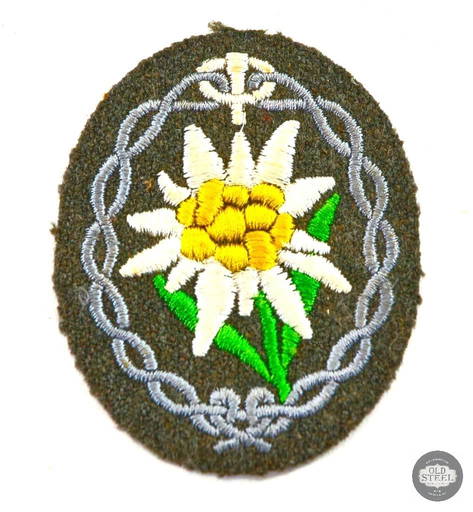 Wwii German Edelweiss Patch Mountain Troop Insignia