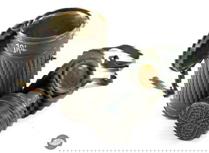 Wwii German M30 Gas Mask With Cannister Named