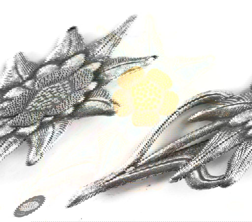 Wwii German Edelweiss Hat Pin Auction