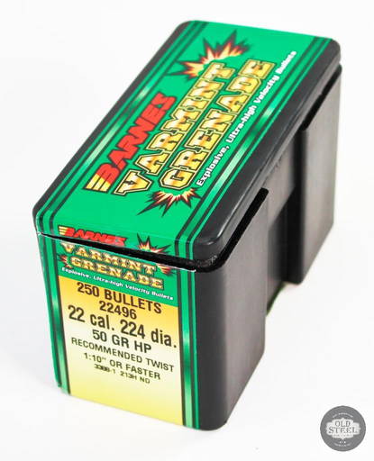 250 Barnes Varmint Grenade 22 Caliber 50gr Hp Bullets