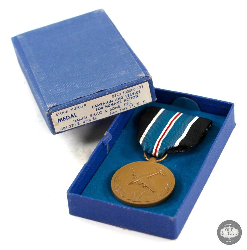 Wwii Us Humane Action Medal In Original Box Auction