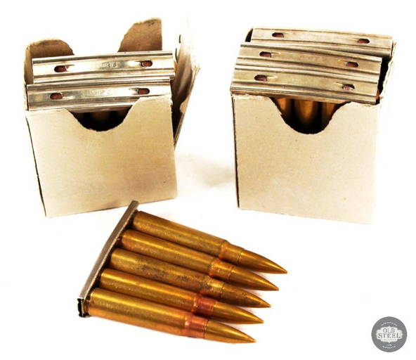 30 Rounds 7.65x53 Argentine Impa 1946 Headstamp Loaded Into Clips