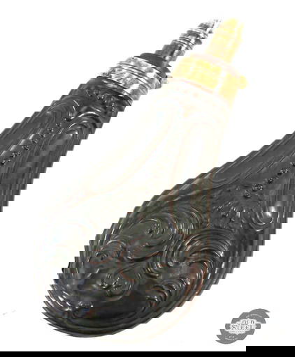 Antique Powder Flask With Adjustable Throw