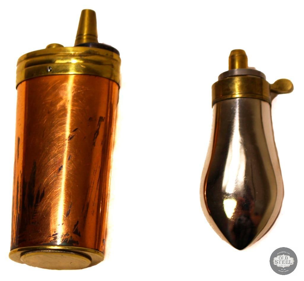 Lot Of 2 Small Powder Flasks Auction