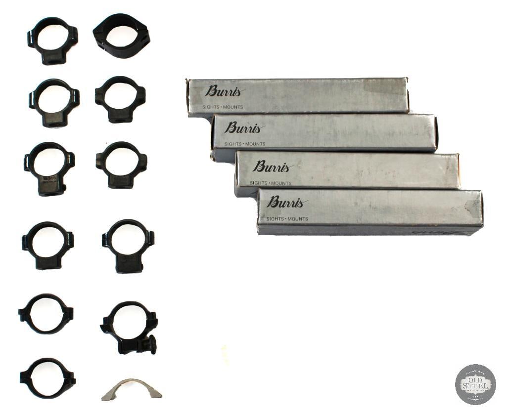 Lor Of 4 Burris Mount Bases And Assorted 1 Inch Scope Rings Auction