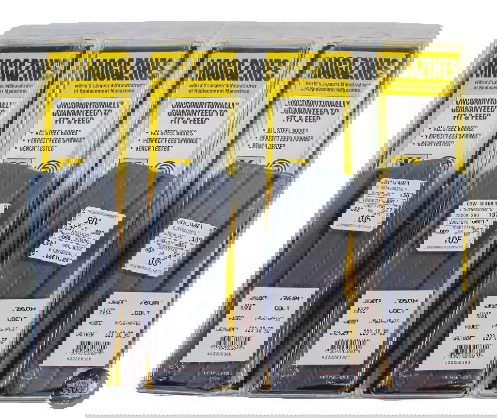 Lot Of 4 Triple K Nib Ar-15 30rd Gi Magazines Auction