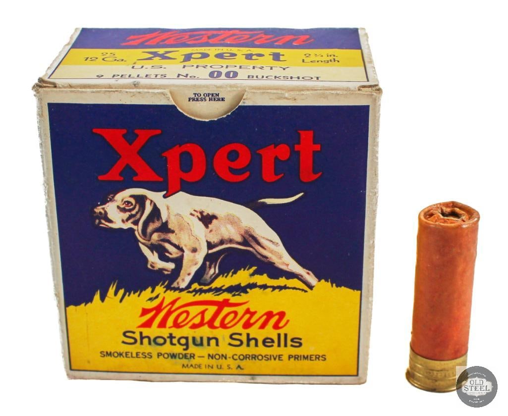 Vintage Box Western Xpert U.s Property 12ga 00 Buck Shotshell ...