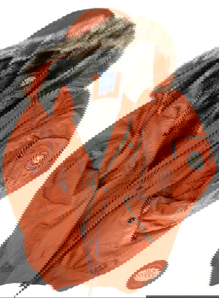 Leduntino Xl Orange Hooded Coat Auction