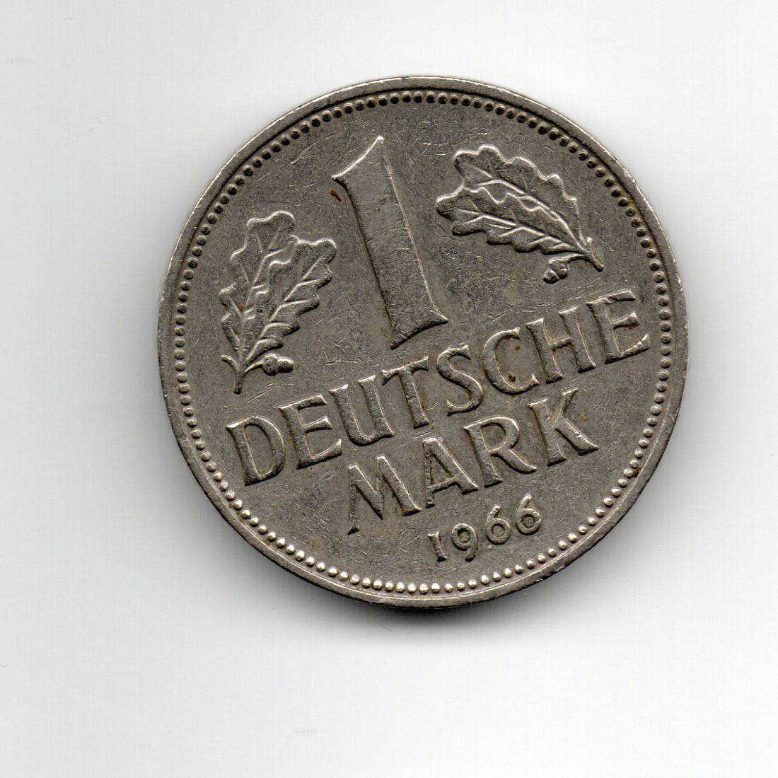 Germany , Coin, 1 Mark, 1966, Nickle, Wc No. 110f Auction