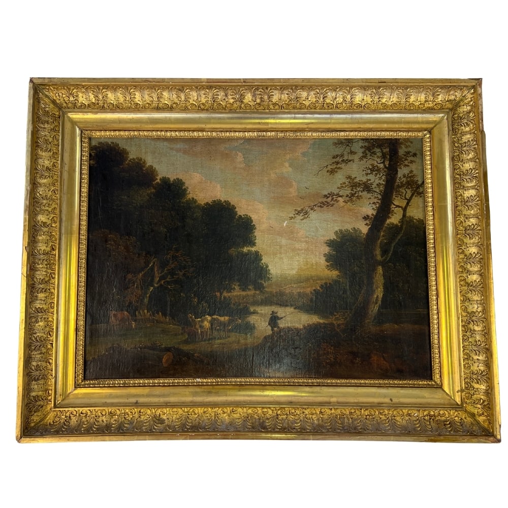 Antique Forest Landscape Oil On Canvas, Unsigned - Jul 25, 2025 ...