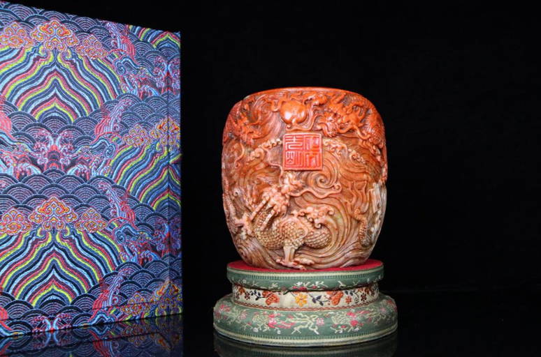 An Old Collection Of High Quality Seal Carvings Made Of Shoushan Stone ...