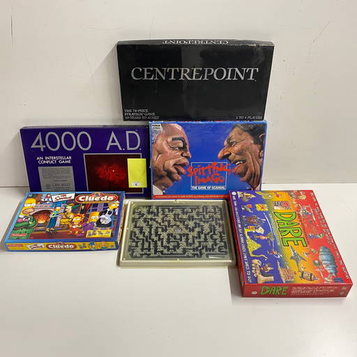 Six Board Games Including Spitting Image.