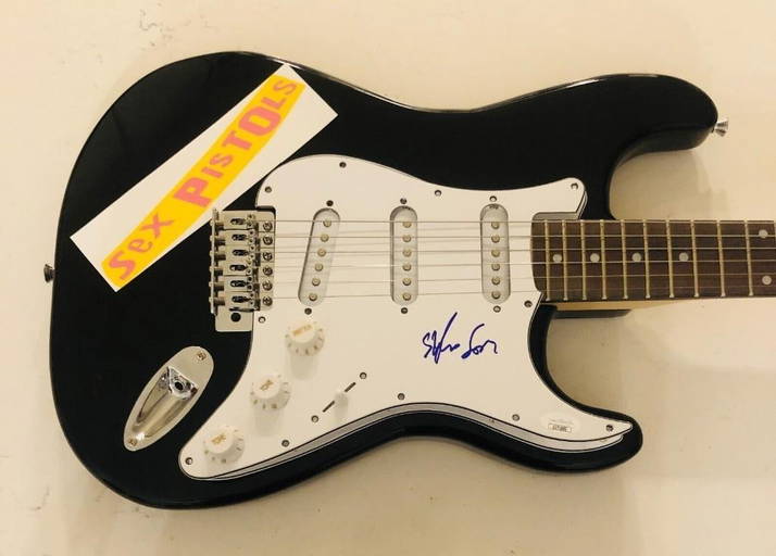 Sex Pistols: Steve Jones In Person Signed Stratocaster Style Guitar ...
