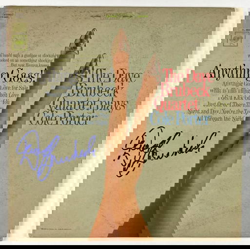 Dave Brubeck In Person Signed "anything Goes" Album (beckett/bas ...