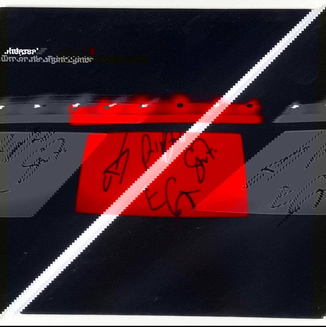 Interpol In-person Group Signed "turn On The Bright Lights" Album (4 ...