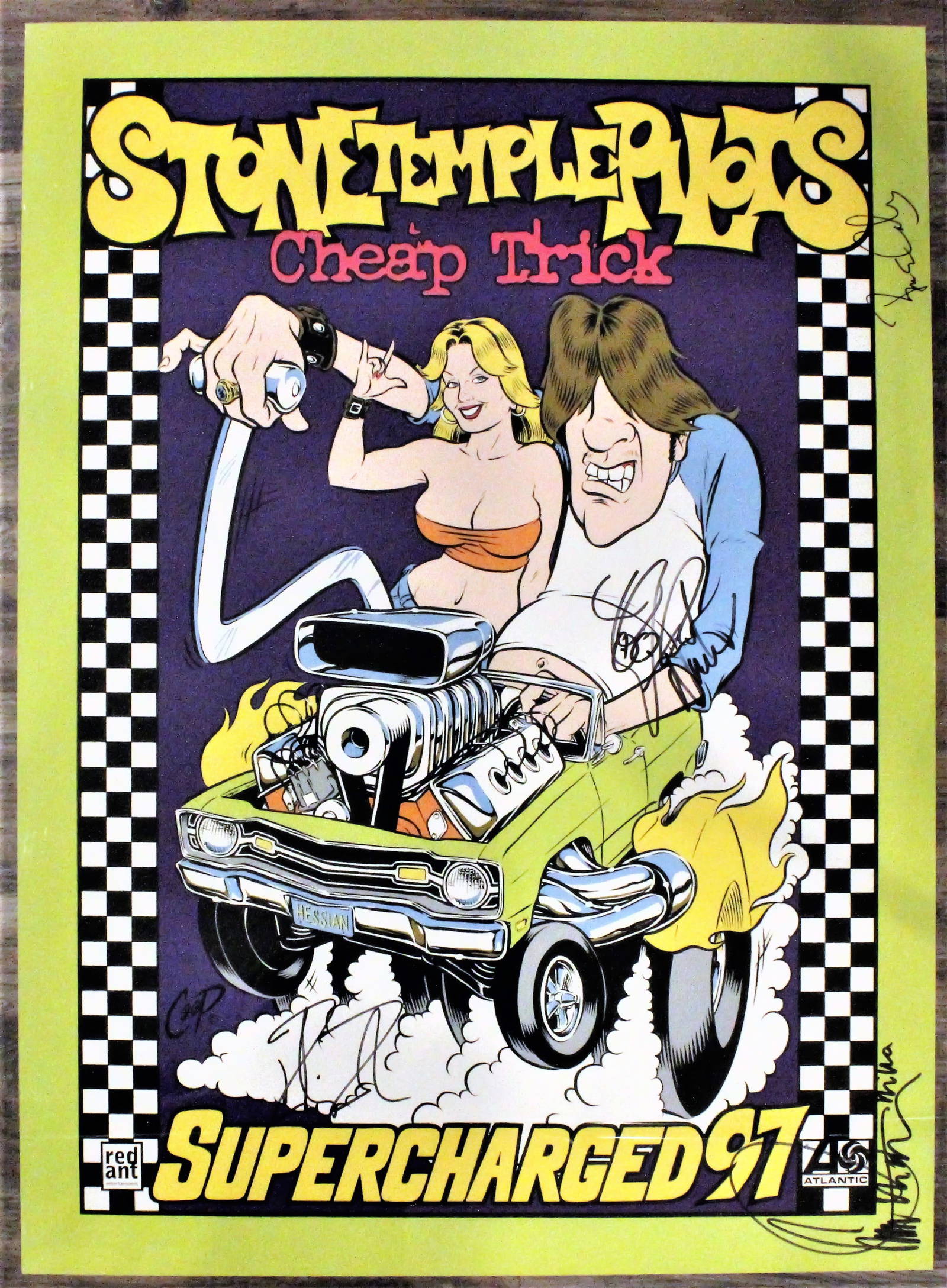 Cheap Trick Group Signed 30" X 20" “cheap Trick” Concert Poster (4 Sigs ...