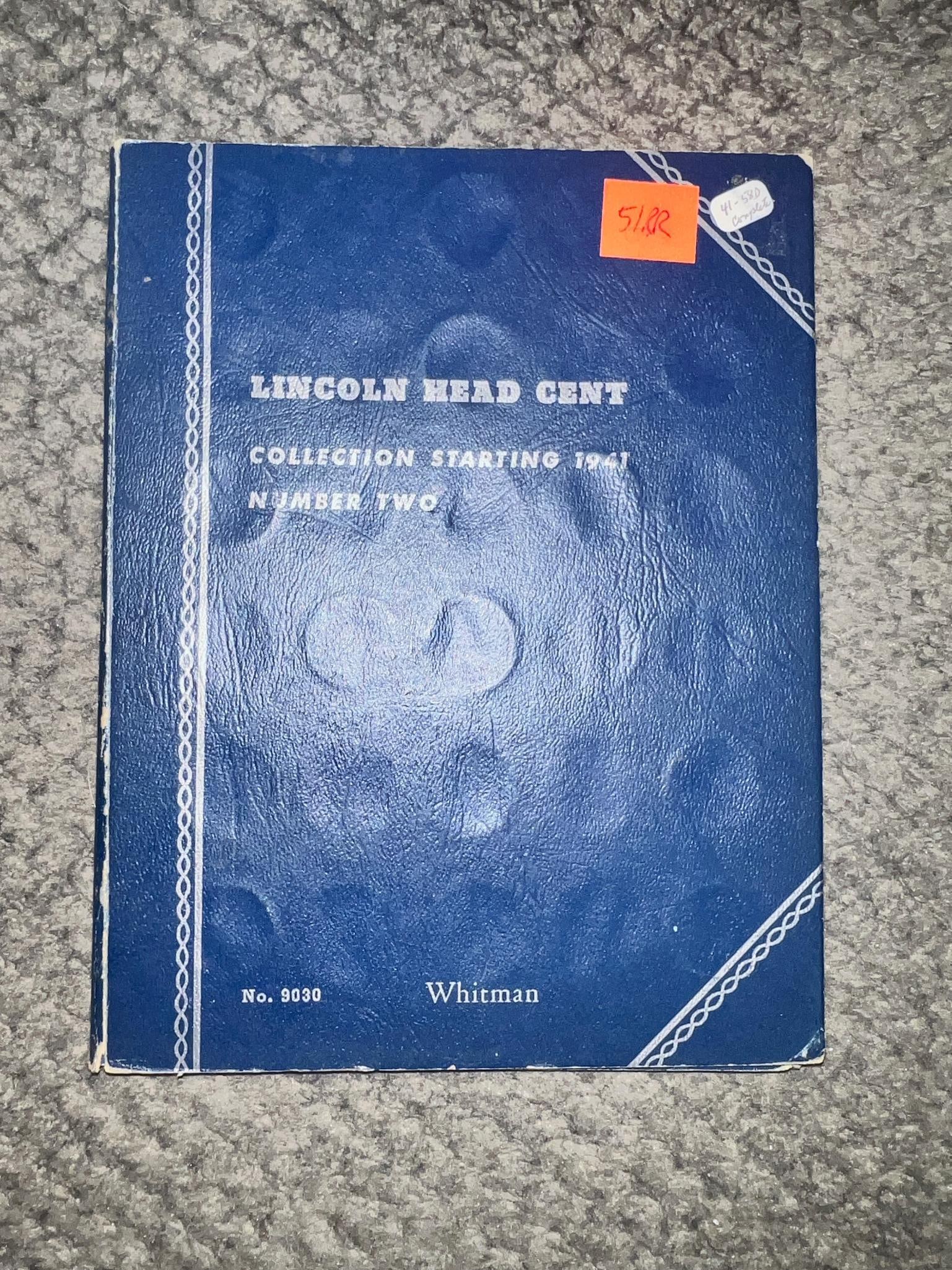 Lincoln Cent Book, 1941 And Up, Wheat Years Complete Auction