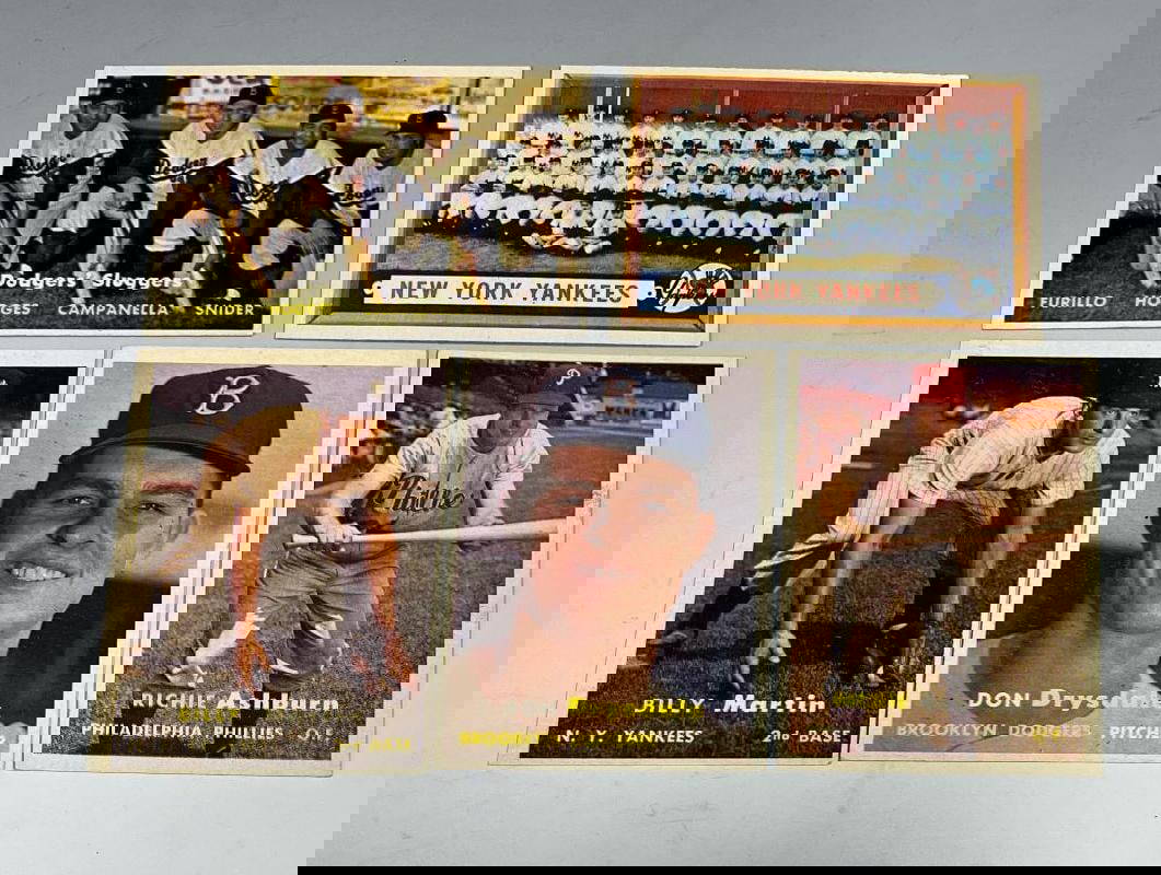 1957 Topps Baseball Card Lot Of 5 Including Dodger Sluggers, Billy ...