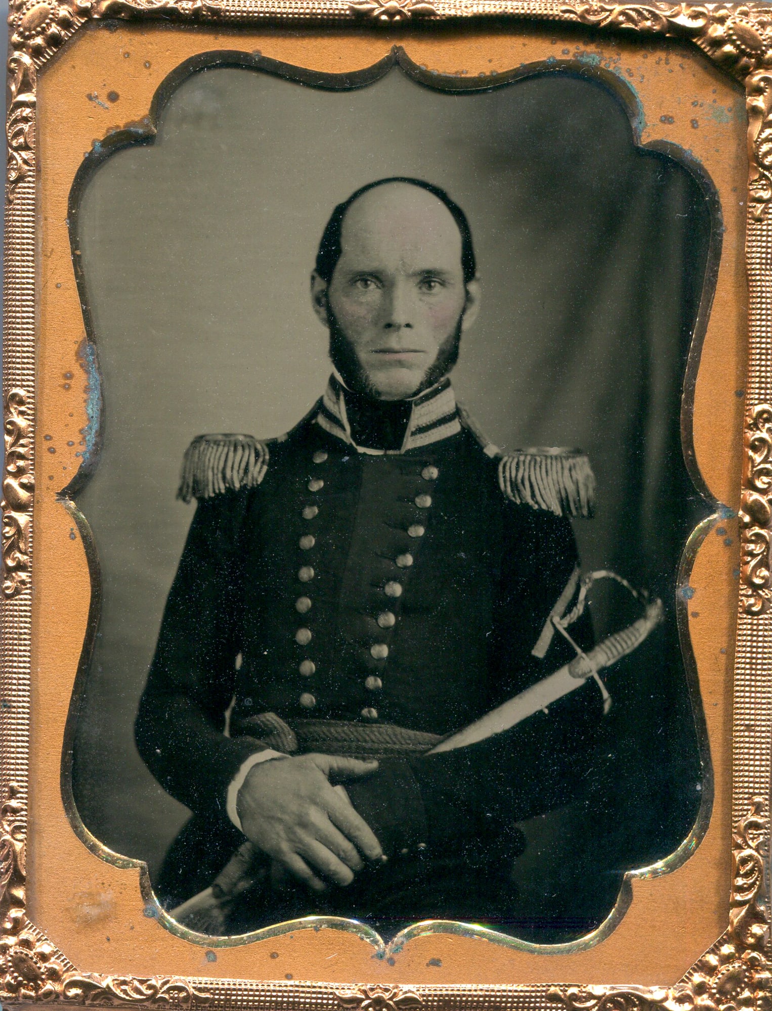 Tintype Of Civil War Cavalry Officer With Sword Auction
