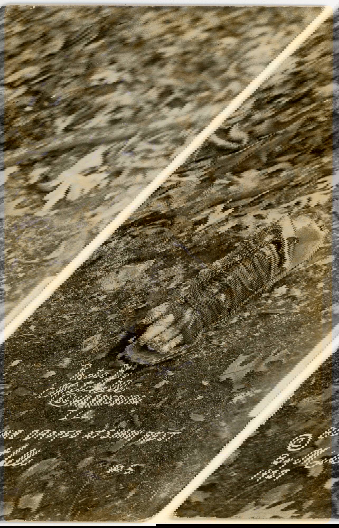 Real Photo Post Card Of The Bombing Of Charles Birger's Gang Auction